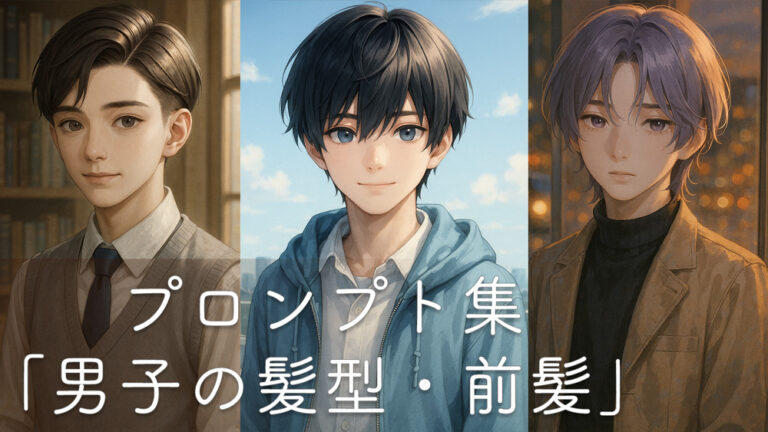 美少年キャラの髪型・前髪をAIで描く！プロンプトとイラスト付きで徹底解説 | で、AIはなんて？