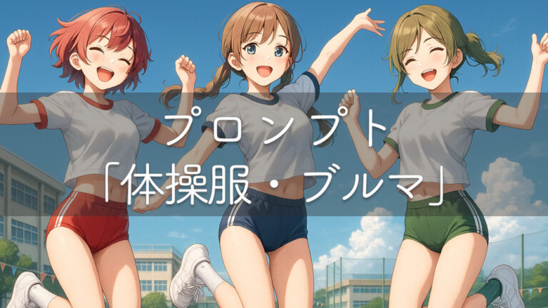 体操服×ブルマのプロンプト 食い込み・直すしぐさの指定方法【画像AI】 | で、AIはなんて？